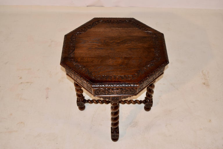 19th Century French Oak Carved Side Table For Sale at 1stDibs