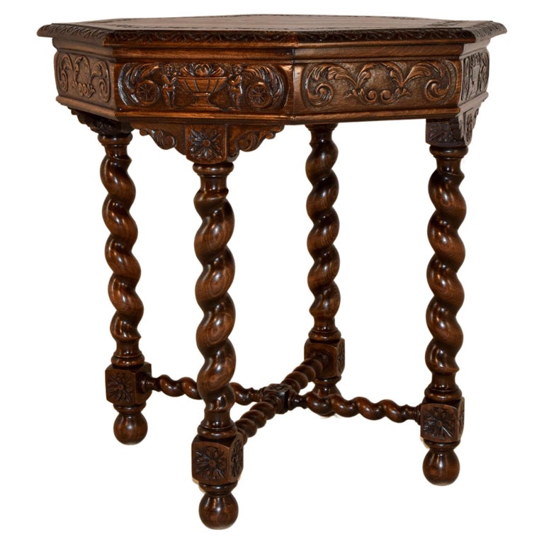19th Century French Oak Carved Side Table For Sale at 1stDibs