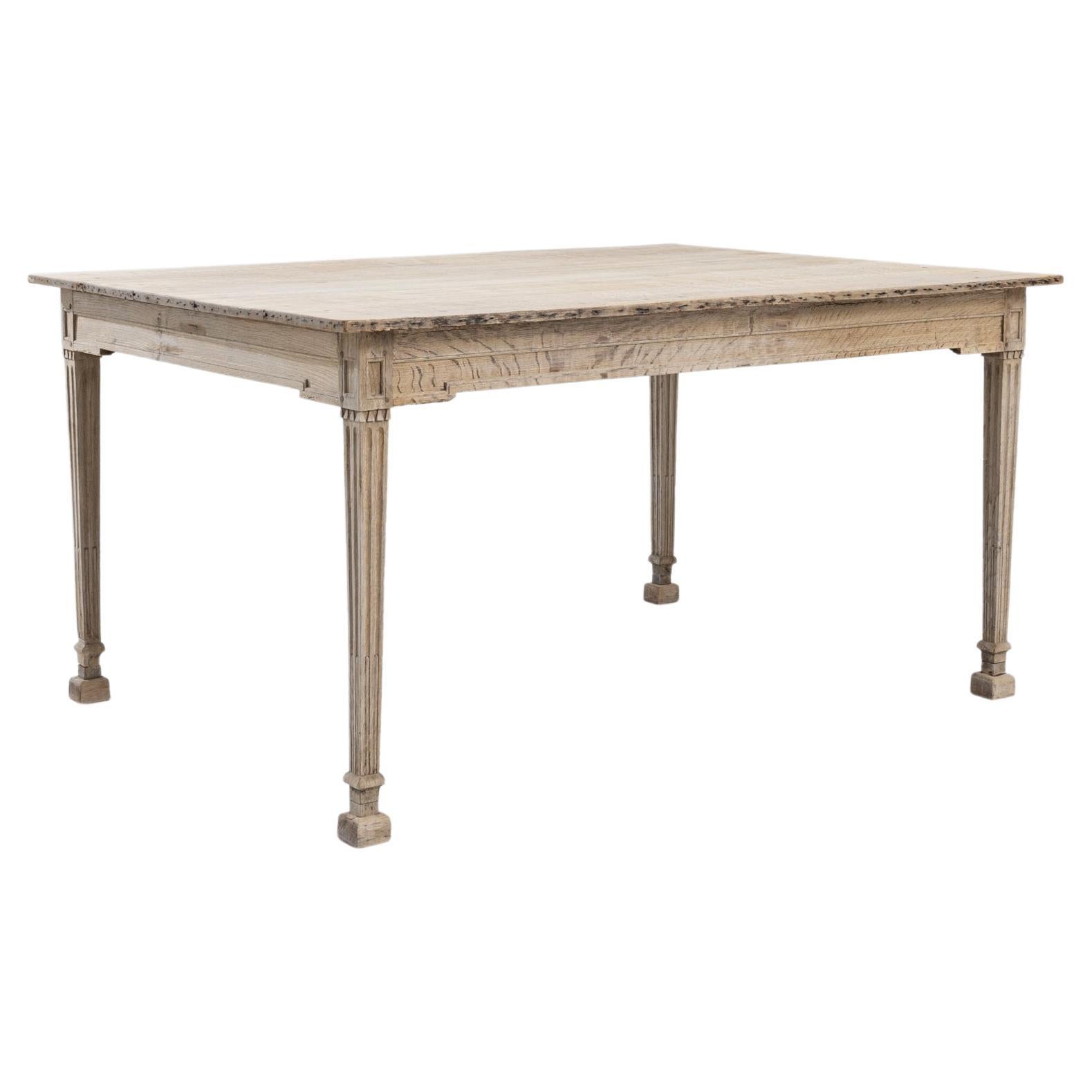 French 19th Century Walnut/Oak Table For Sale at 1stDibs