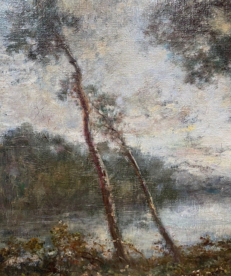 19th Century French Oil on Canvas Painting in Gilt Frame in the Style ...