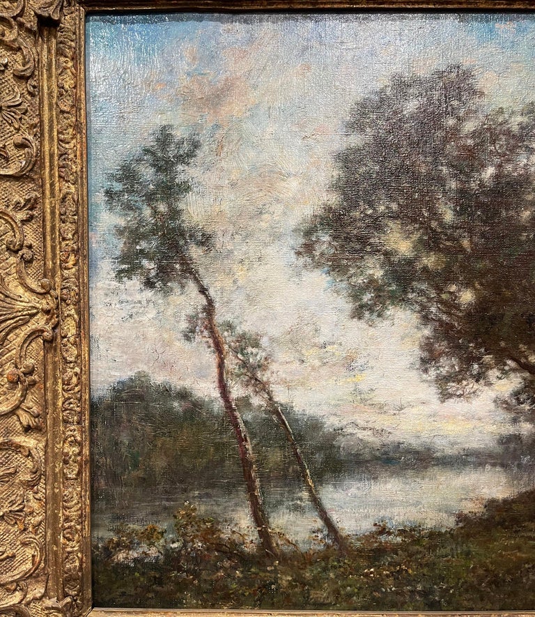 19th Century French Oil on Canvas Painting in Gilt Frame in the Style ...