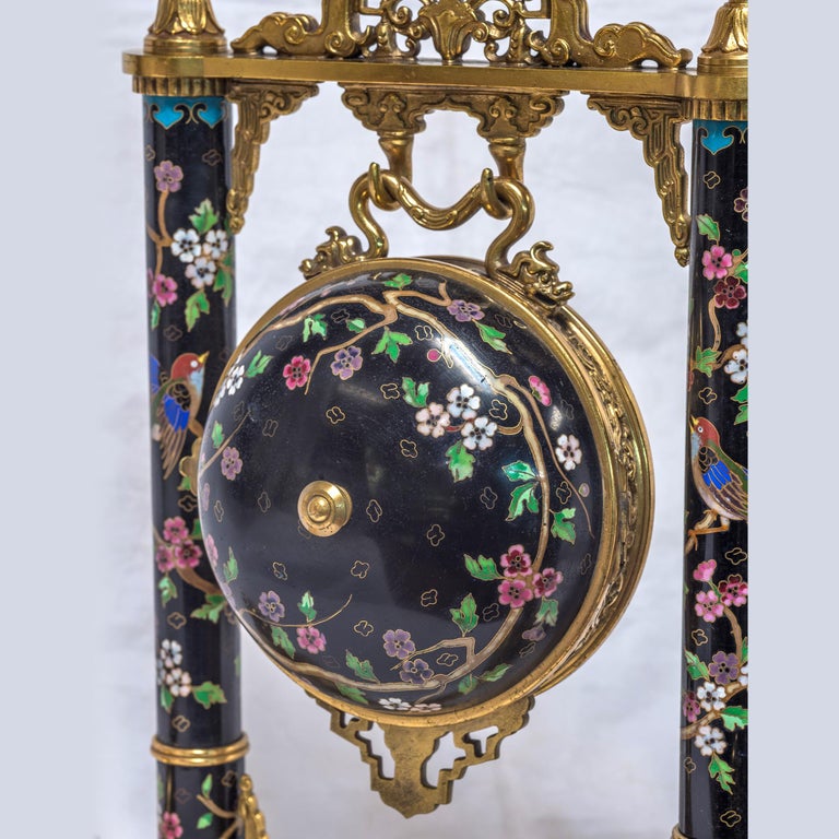 19th Century French Ormolu and Cloisonné Enamel Japonisme Clock Set For ...