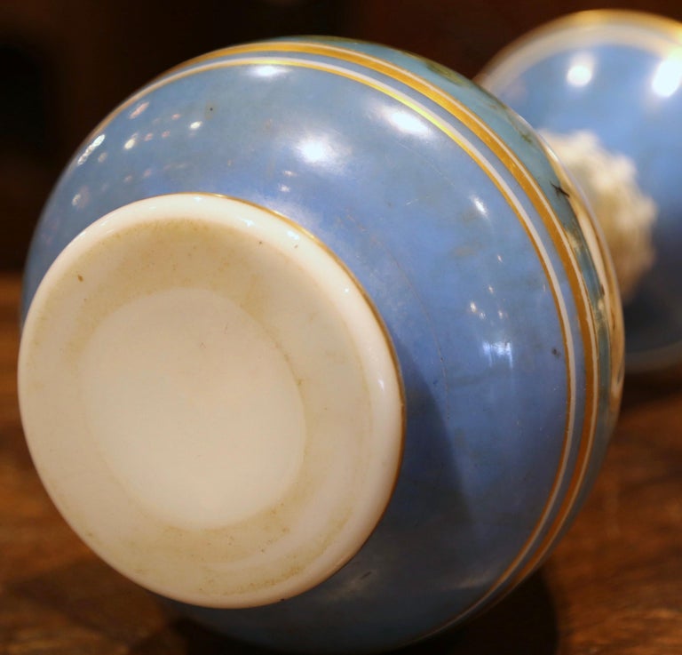 19th Century French Painted and Gilt "Porcelaine de Paris" Vase with ...