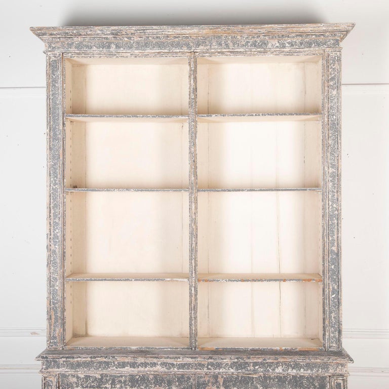 19th Century French Painted Bookcase For Sale at 1stDibs