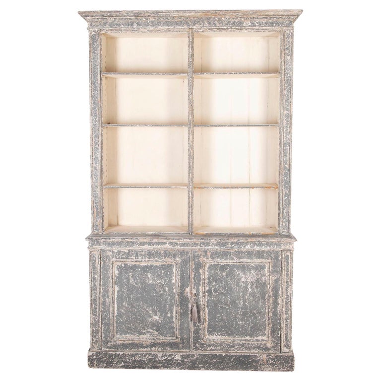 19th Century French Painted Bookcase For Sale at 1stDibs