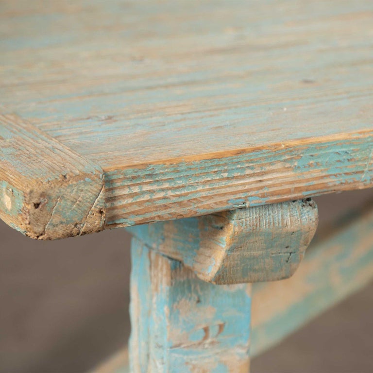 19th Century French Painted Farmhouse Table For Sale at 1stDibs