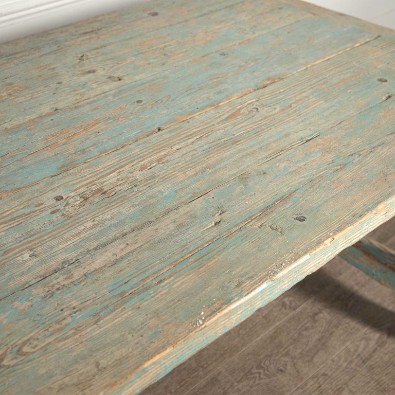 19th Century French Painted Farmhouse Table For Sale at 1stDibs