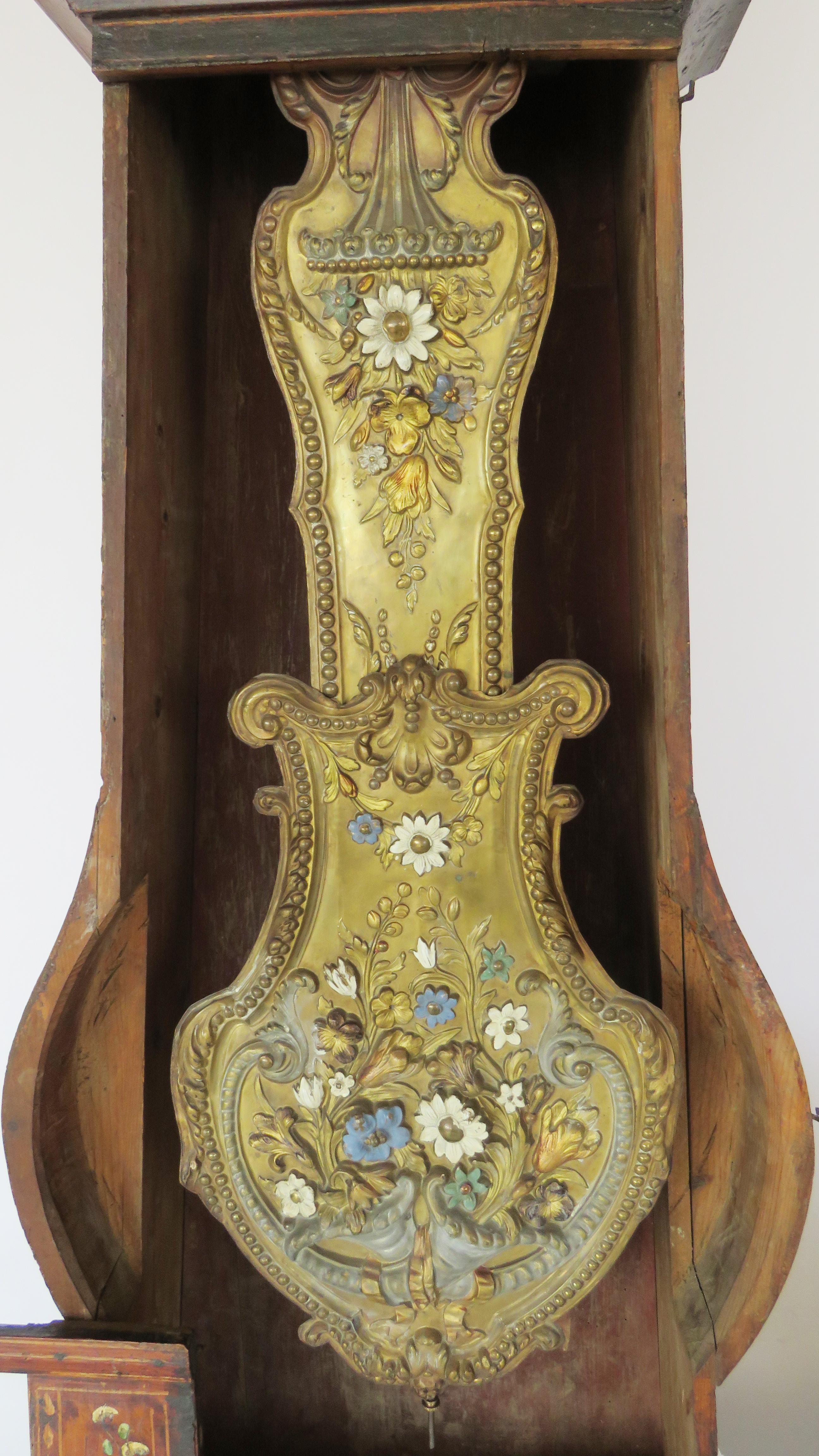 19th Century French Painted Grandfather Clock For Sale at 1stDibs ...