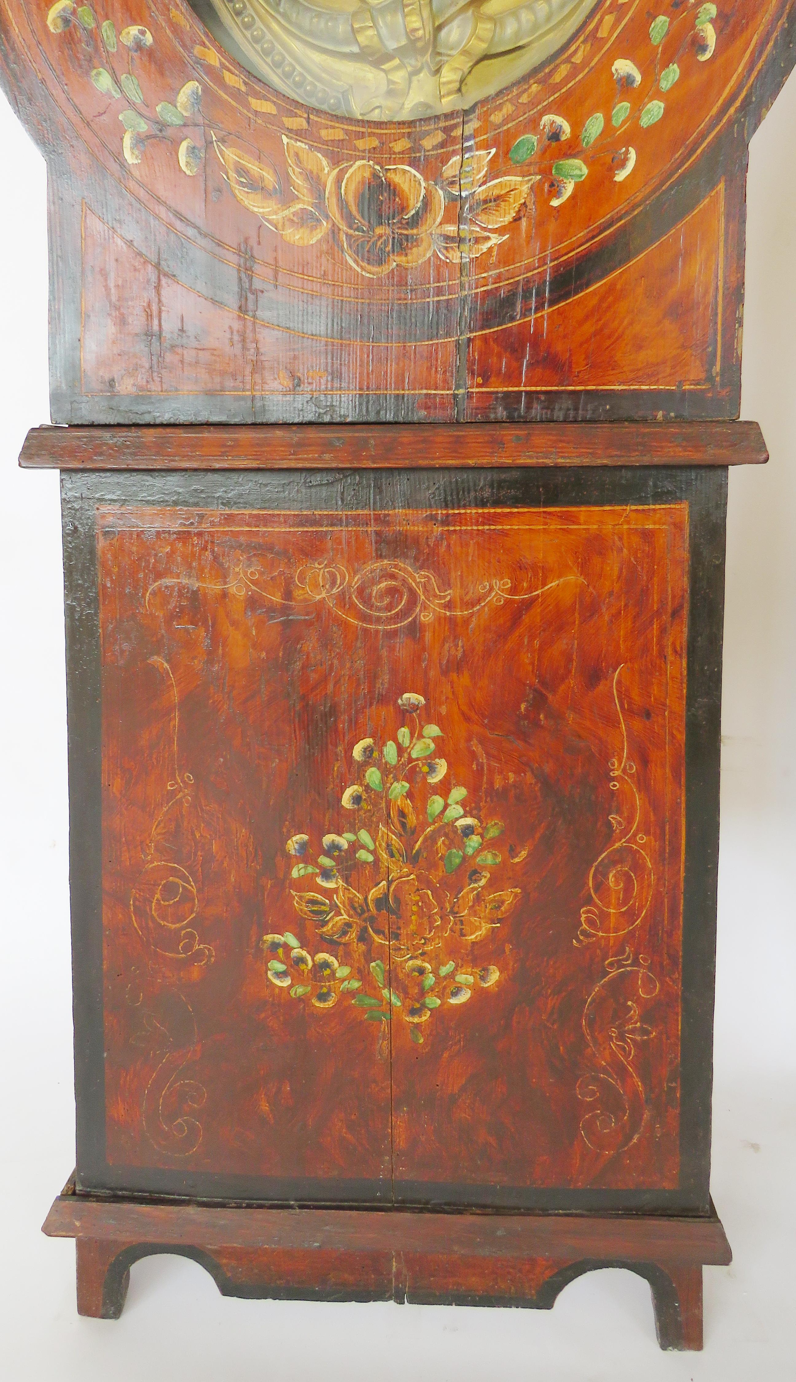 19th Century French Painted Grandfather Clock For Sale at 1stDibs ...