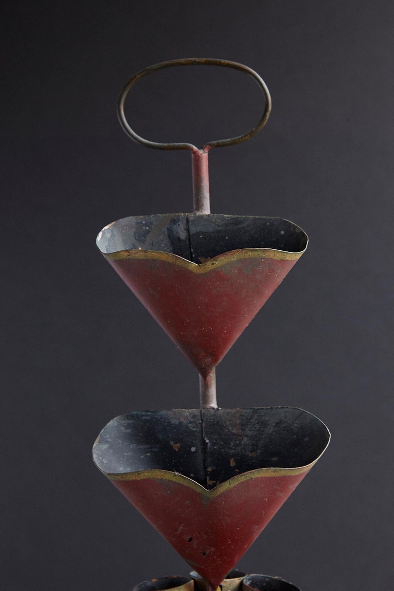 19th Century French Painted Three-Tier Tole Candy Display Stand at 1stDibs
