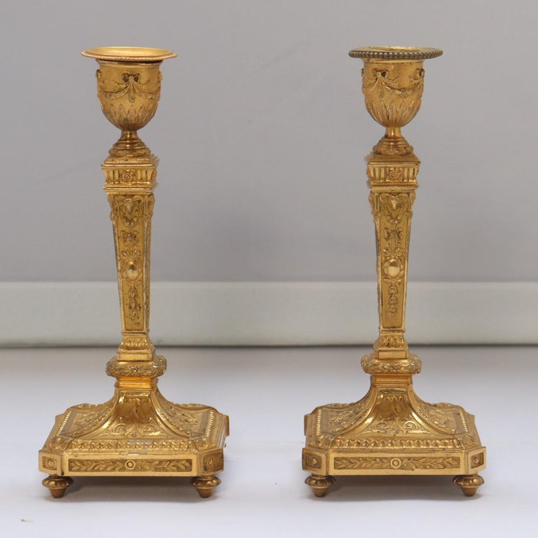 19th Century French Pair of Candlesticks For Sale at 1stDibs