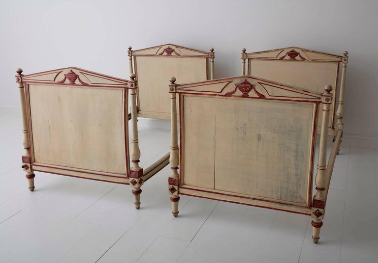 19th Century, French Pair of Directoire Style Twin Bed Frames in ...