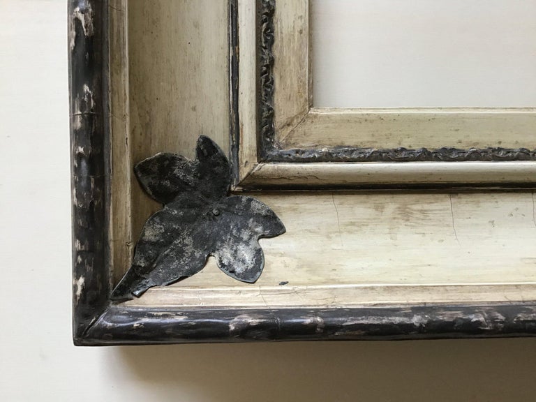 19th Century French Pair of Ivory Painted Wood Picture Frames, 1890s at ...