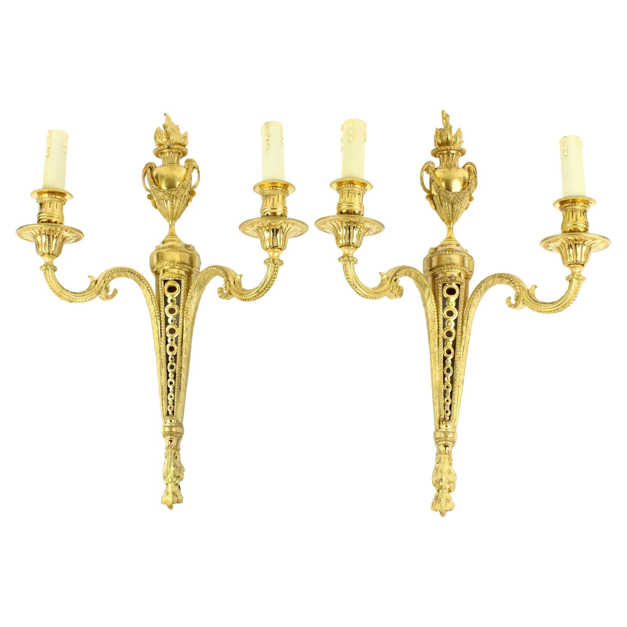 Pair of Wall Lights 19th Century Louis XVI For Sale at 1stDibs