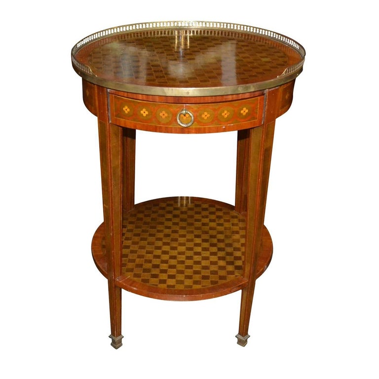 19th Century French Parquetry Side Table at 1stDibs
