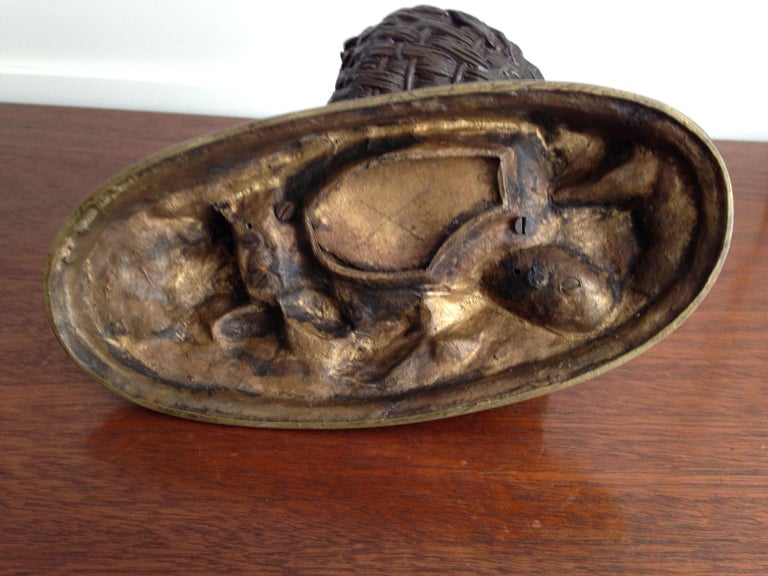 French Bronze Chicken Vide Poche, Auguste Nicholas Cain, 19th Century ...