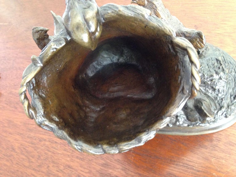 French Bronze Chicken Vide Poche, Auguste Nicholas Cain, 19th Century ...