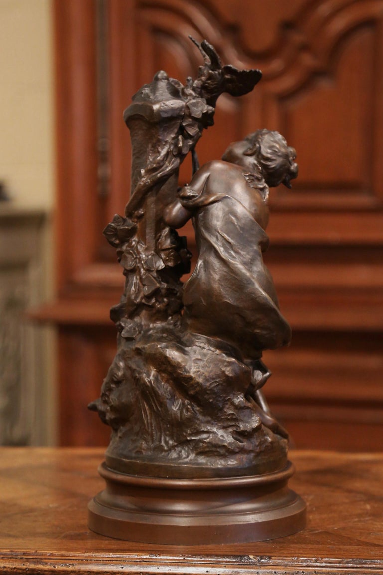 19th Century French Patinated Spelter Sculpture Signed Mathurin Moreau ...