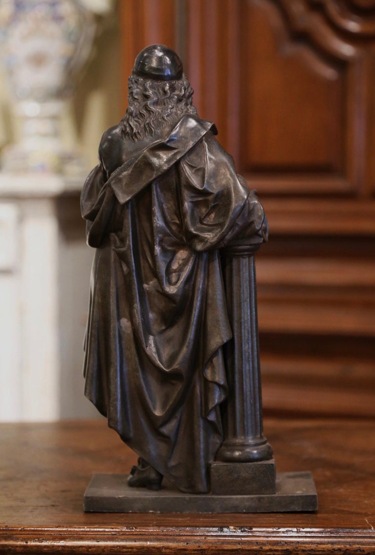 19th Century French Patinated Spelter Statue of Cardinal Mazarin For ...