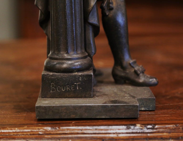 19th Century French Patinated Spelter Statue of Cardinal Mazarin For ...