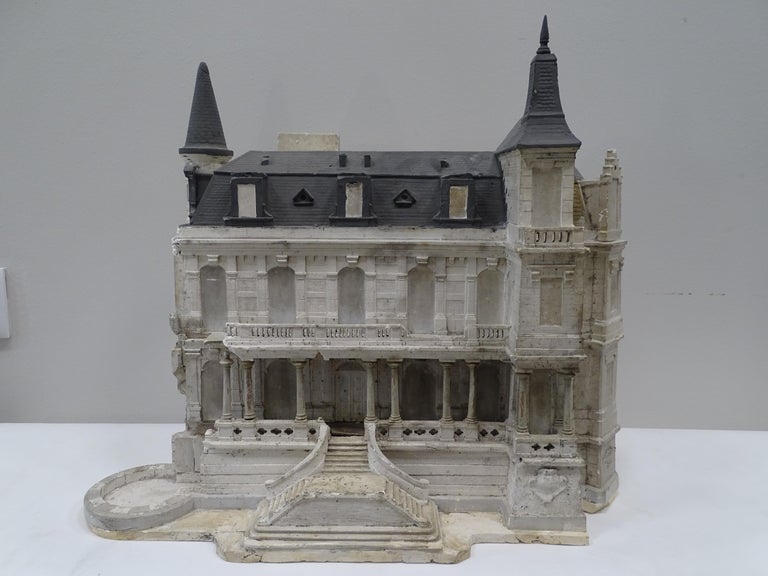 19th Century French Plaster Sculpture Chateau Castle Model For Sale at ...