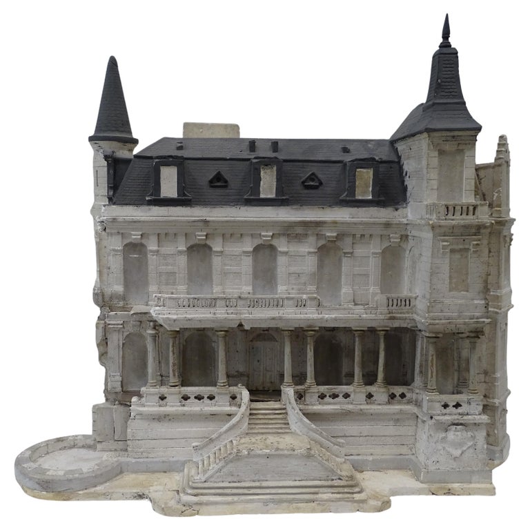 19th Century French Plaster Sculpture Chateau Castle Model For Sale at ...