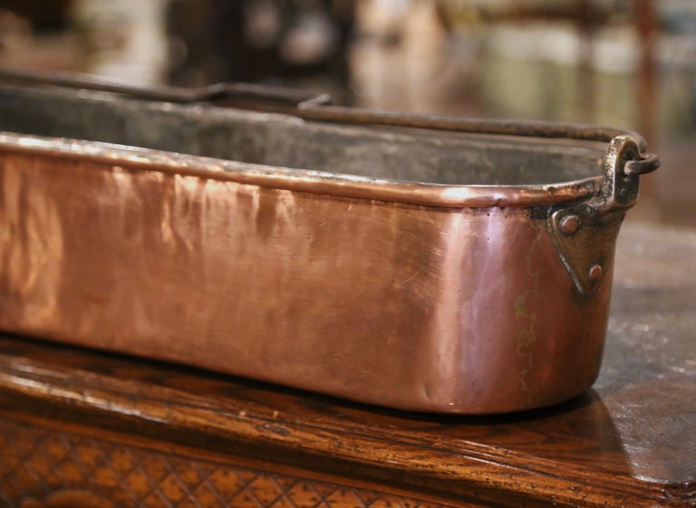 19th Century French Polished Copper and Wrought Iron "Poissonniere ...