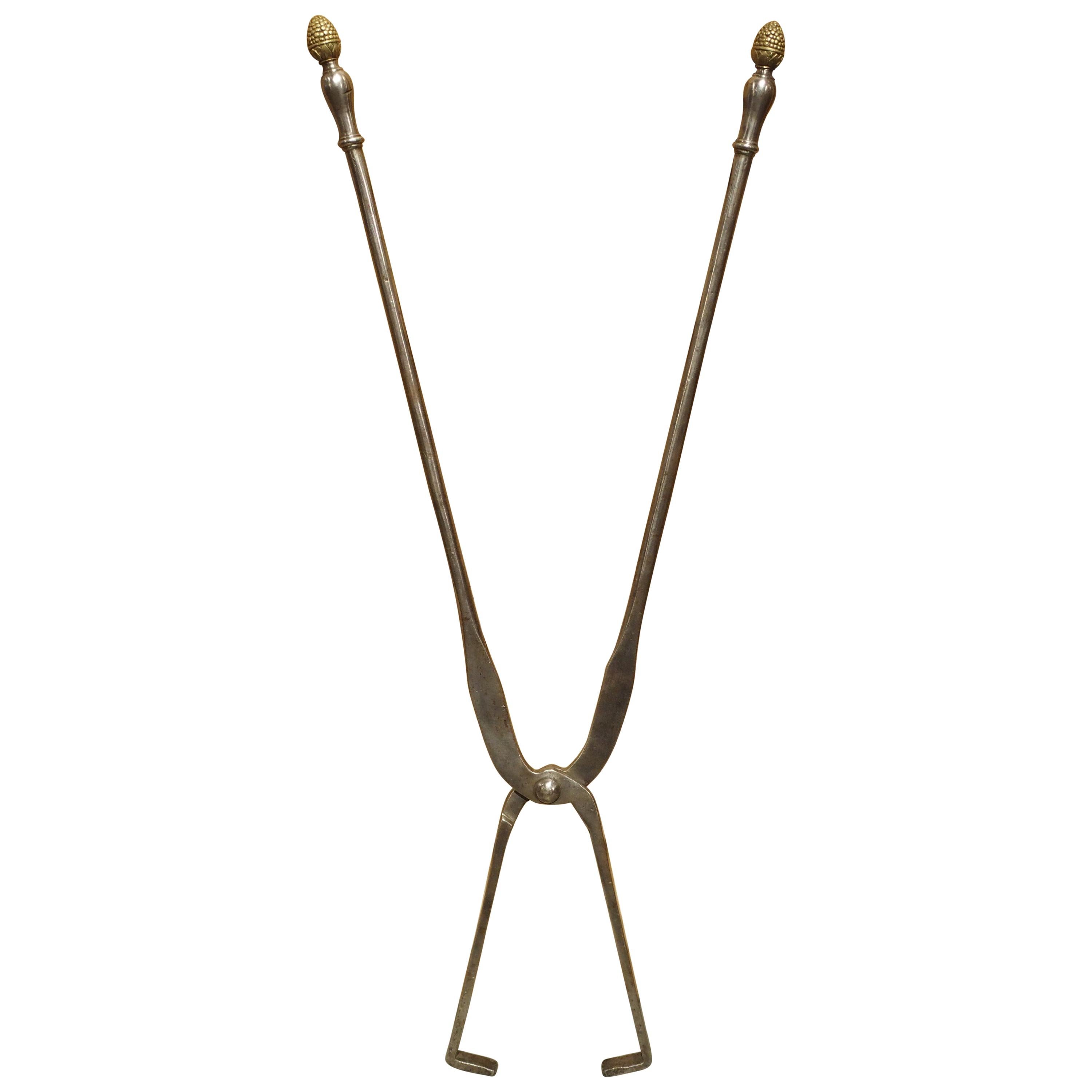 19th Century English Fire Tongs, Fireplace Tongs For Sale at 1stDibs