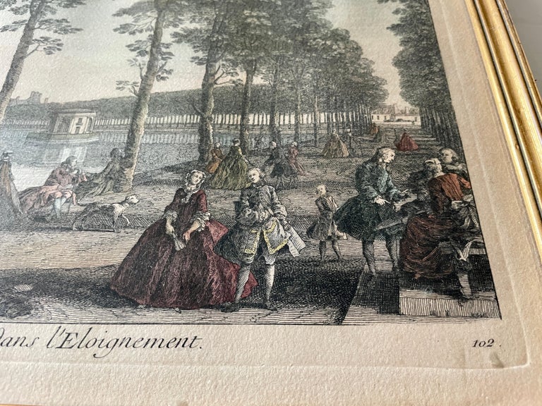 19th Century French Pond of Fountainebleau Scene Lithograph For Sale at ...