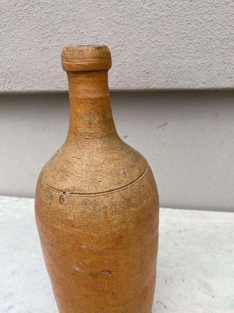 19th Century French Pottery Cider Bottle from Normandy For Sale at 1stDibs