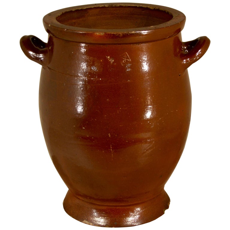 19th Century French Pottery Crock at 1stDibs
