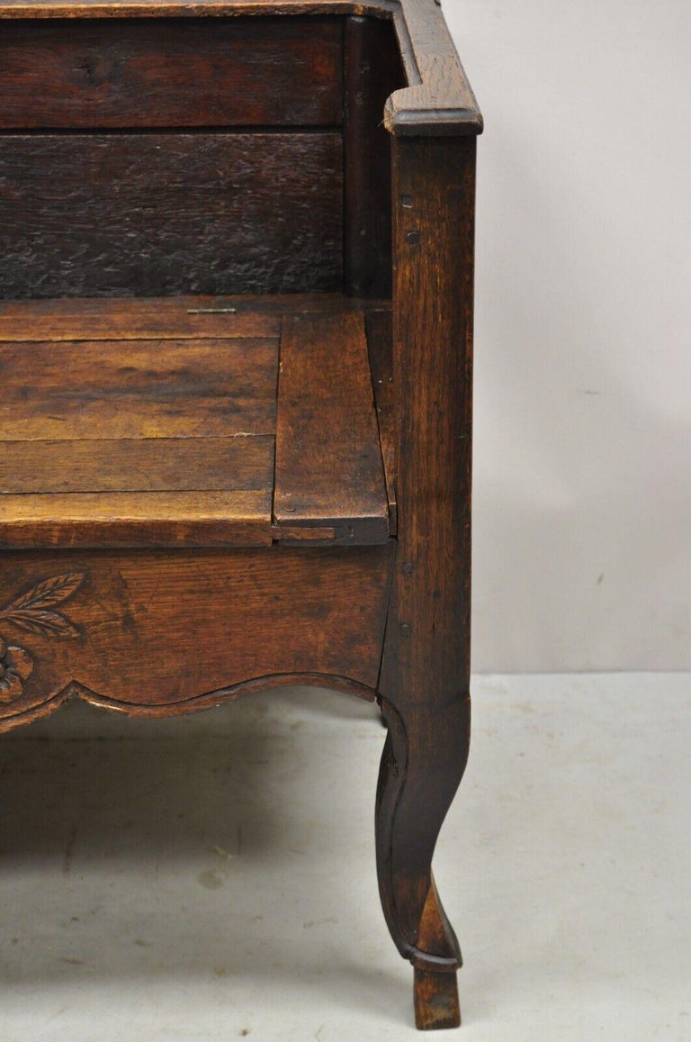 19th Century French Provincial Country Walnut Hoof Foot Storage Window ...