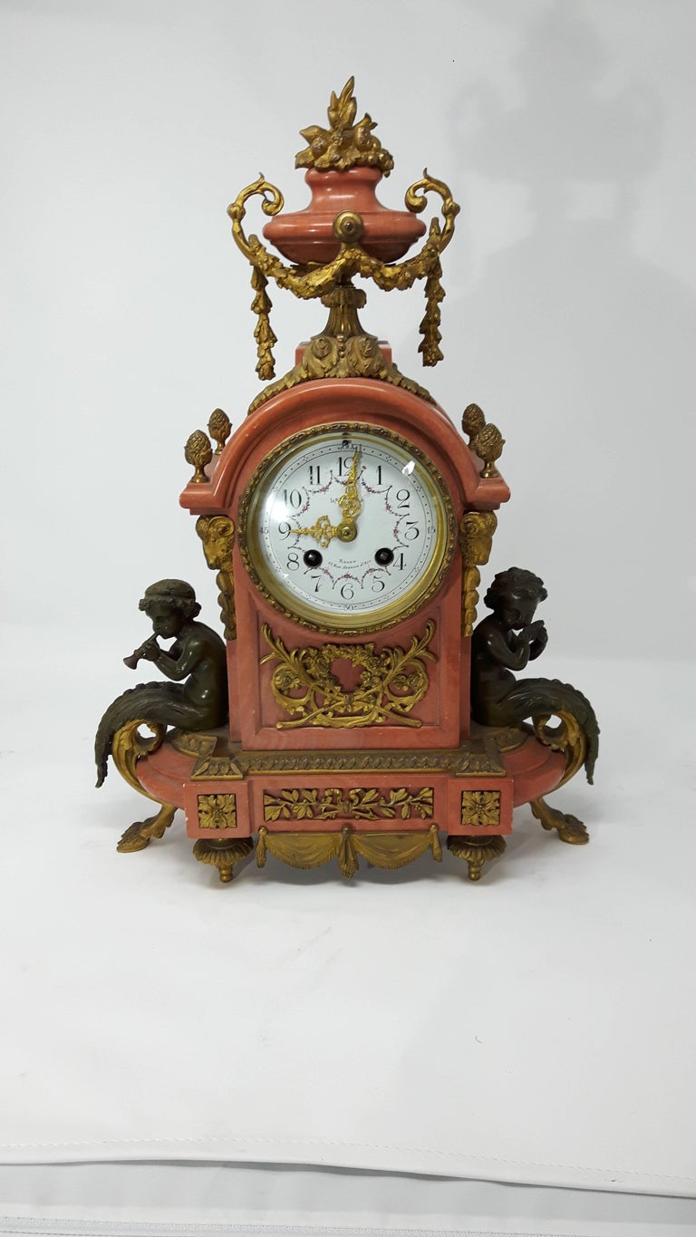 19th Century French Provincial Three-Piece Clock Set For Sale at 1stDibs