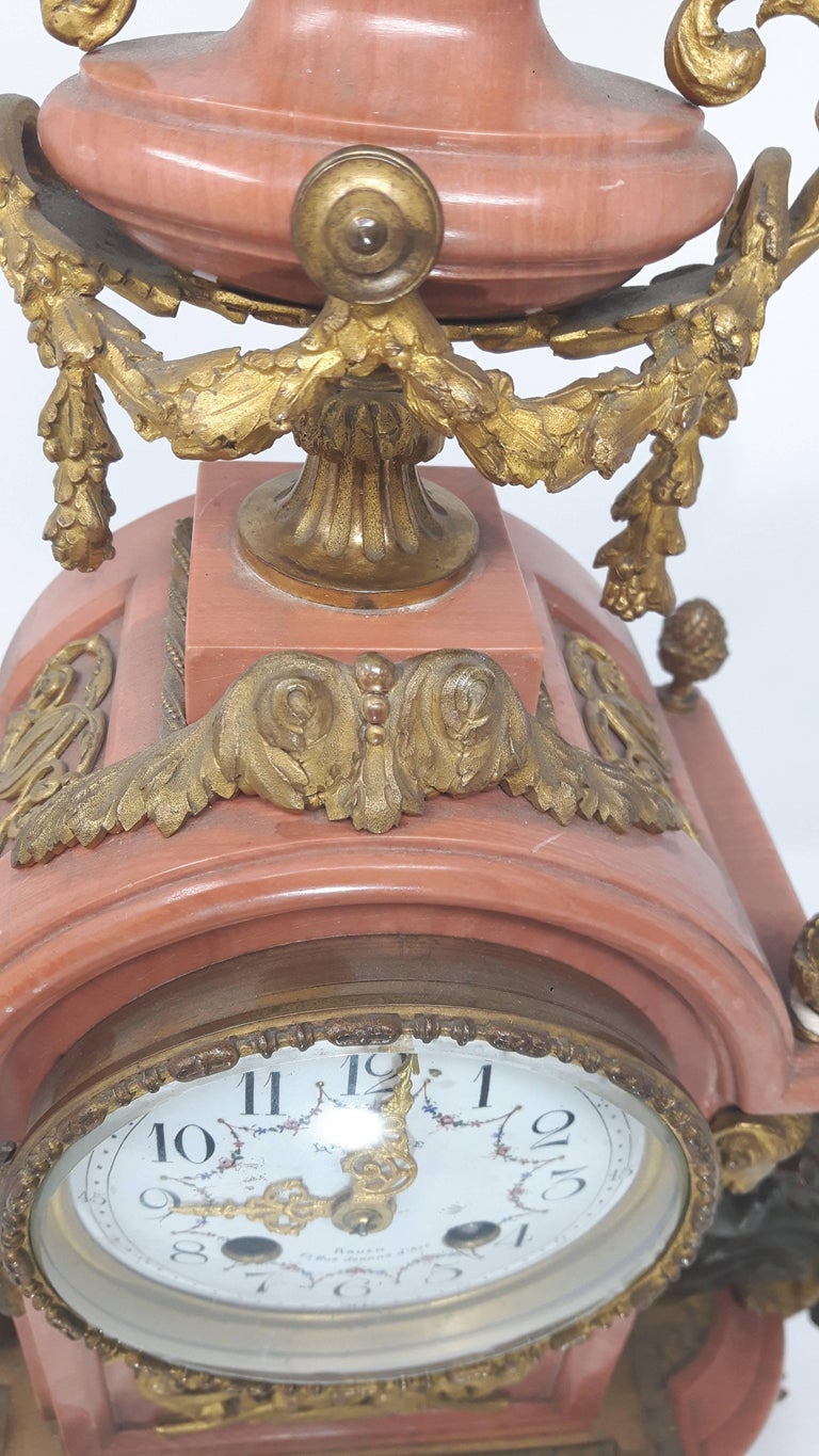 19th Century French Provincial Three-Piece Clock Set For Sale at 1stDibs