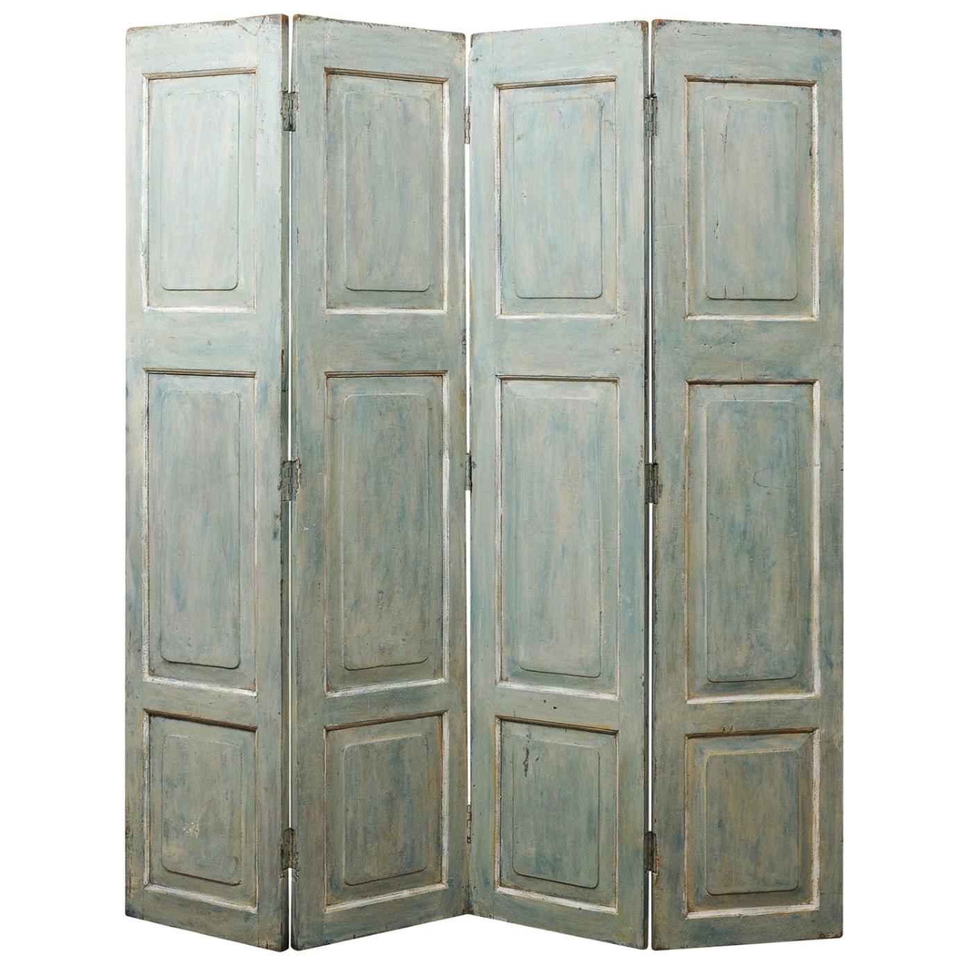 Hand-Forged Iron Three Panels Folding Moorish Screen For Sale at 1stDibs