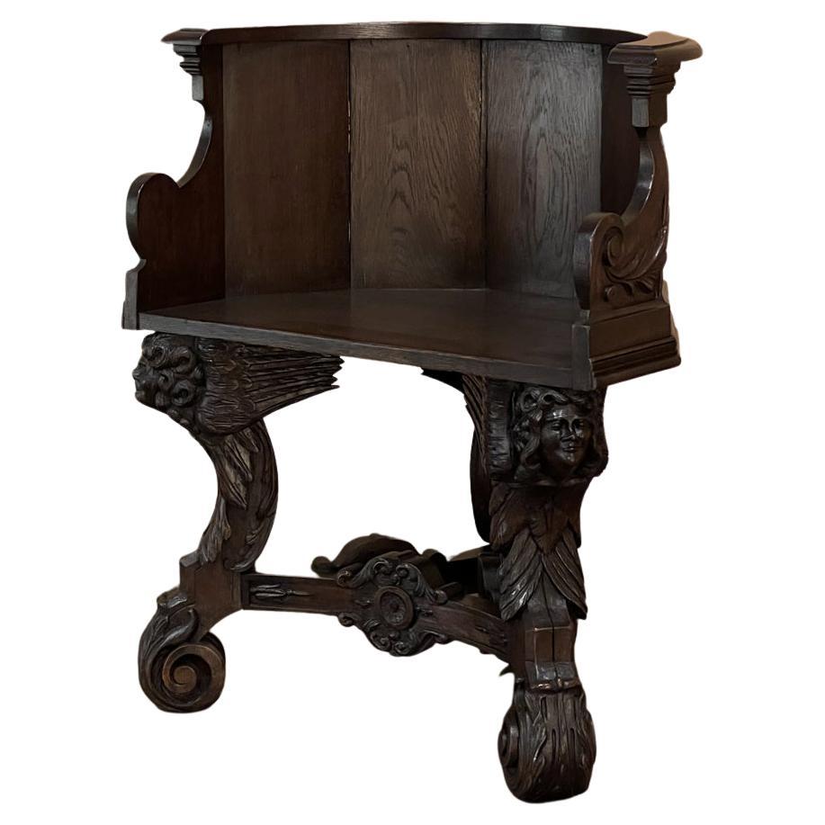 19th Century French Renaissance Barrel Chair with Angels For Sale at ...