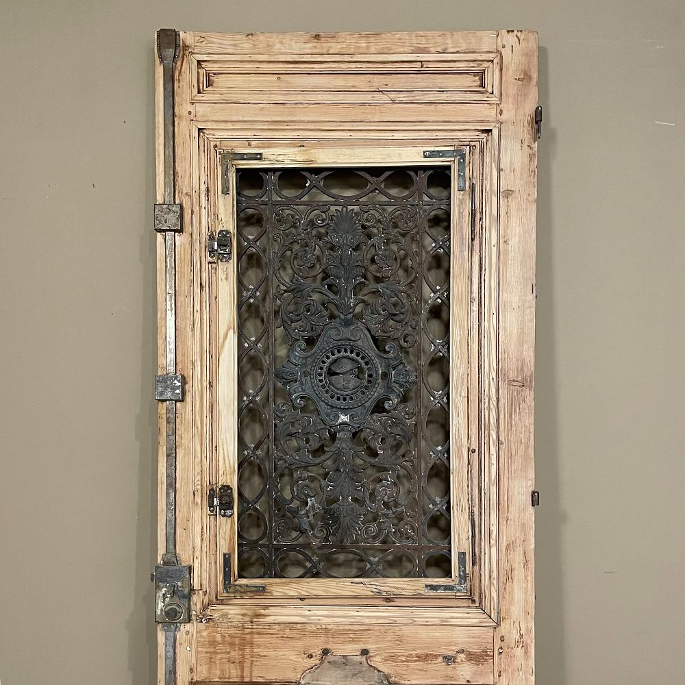19th Century French Renaissance Exterior Door with Cast Iron at 1stDibs