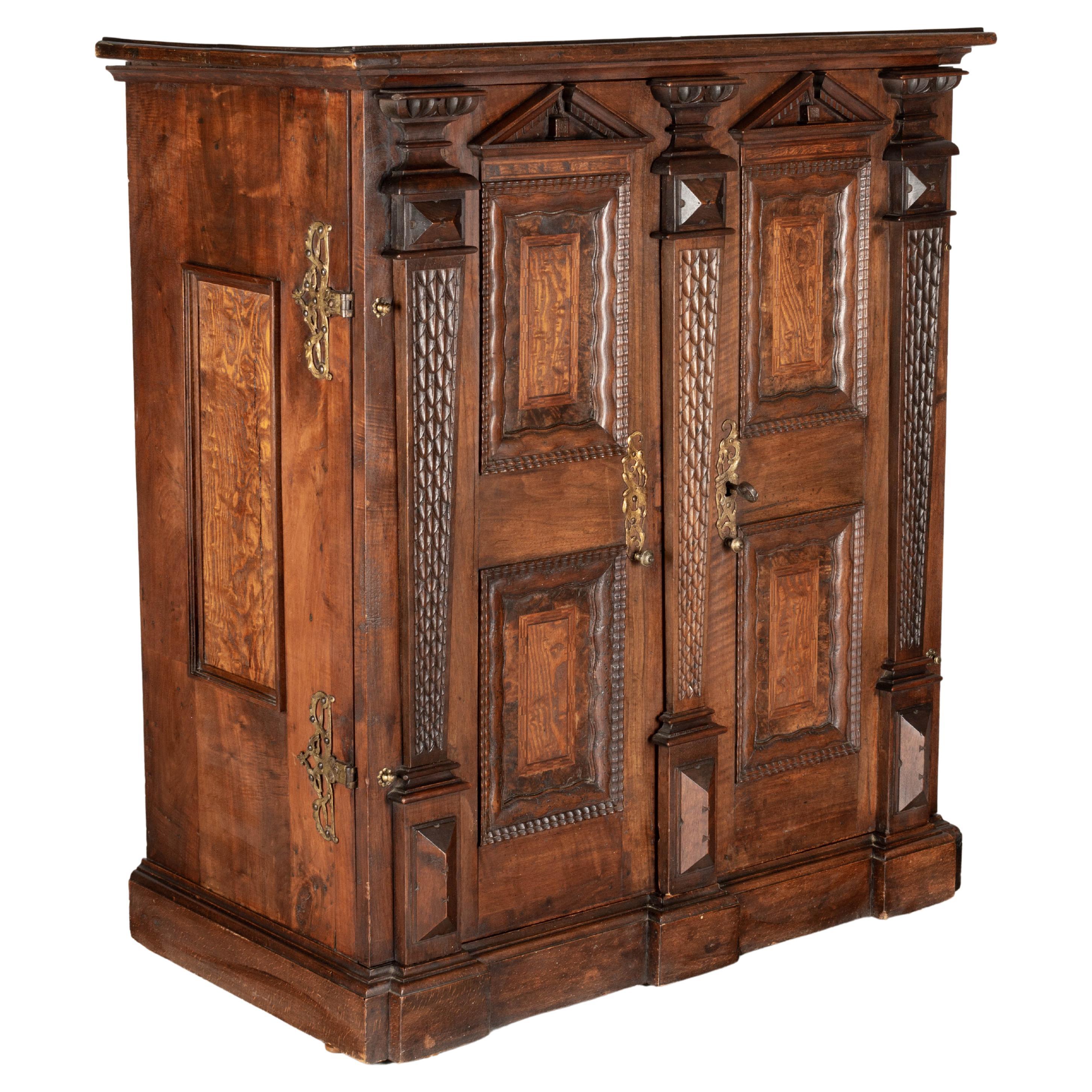 19th Century Italian Renaissance Style Carved Walnut Bedroom Set, Five ...