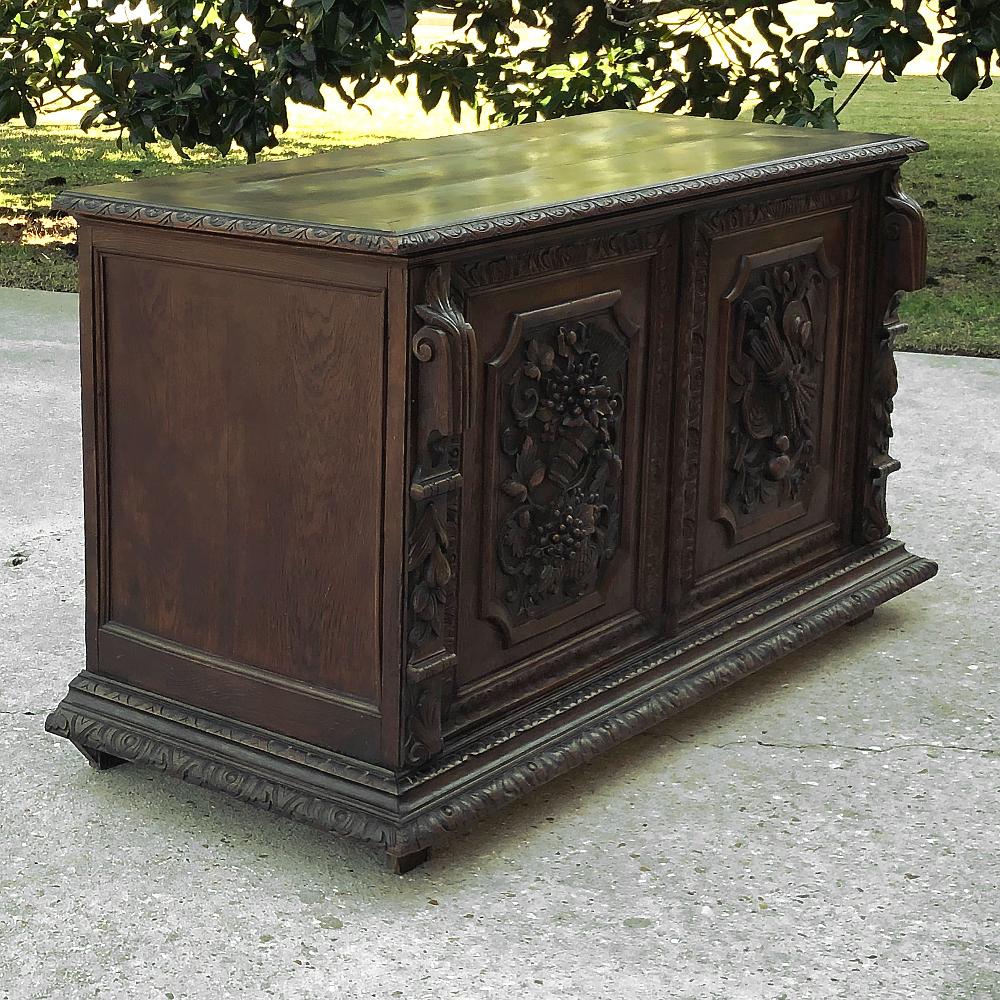 19th Century French Renaissance Trunk with Grape and Wheat Harvest For ...