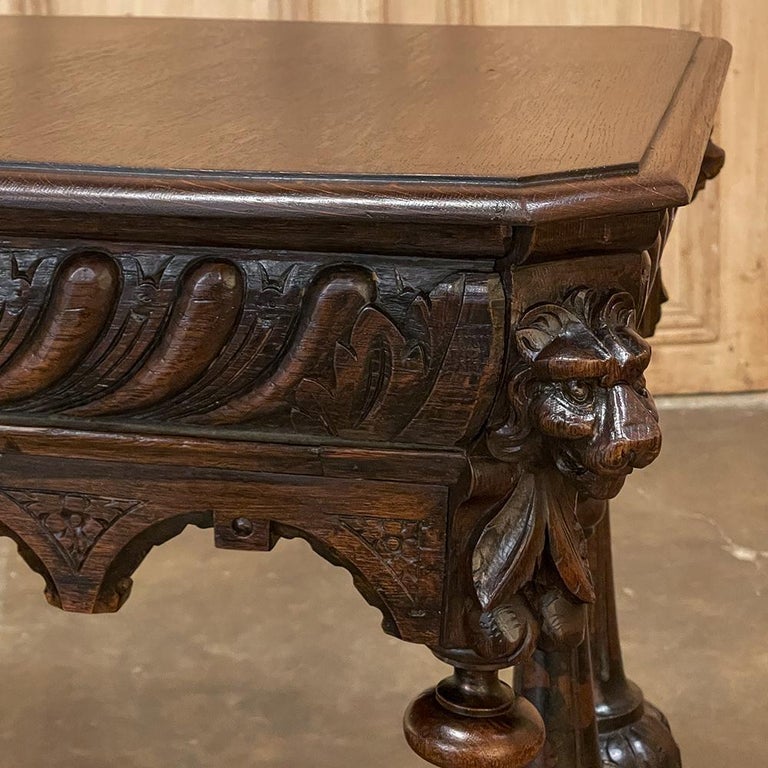 19th Century French Renaissance Writing Table, Desk For Sale at 1stDibs