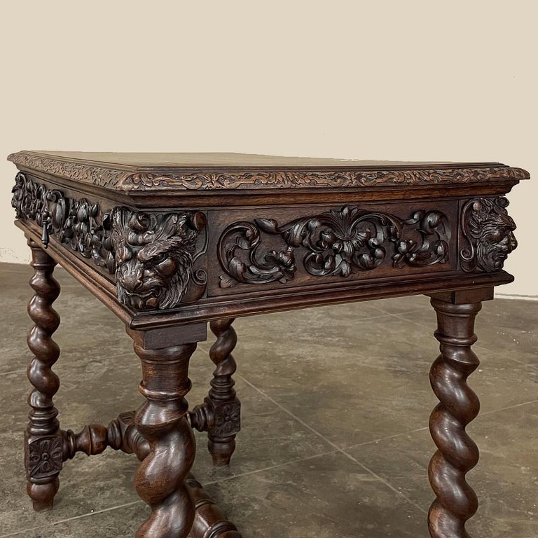 19th Century French Renaissance Writing Table, Student Desk For Sale at ...