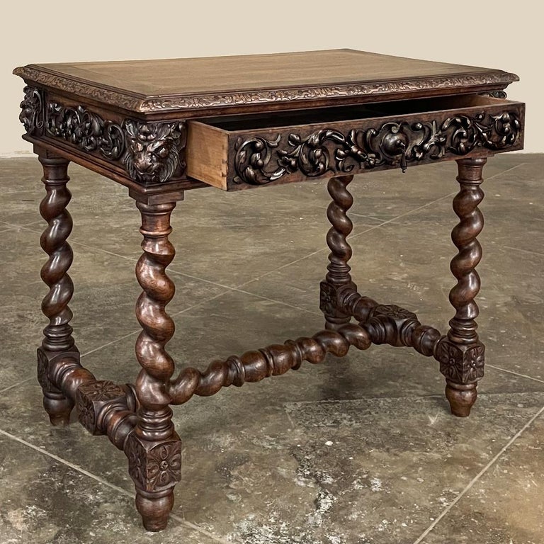 19th Century French Renaissance Writing Table, Student Desk For Sale at ...