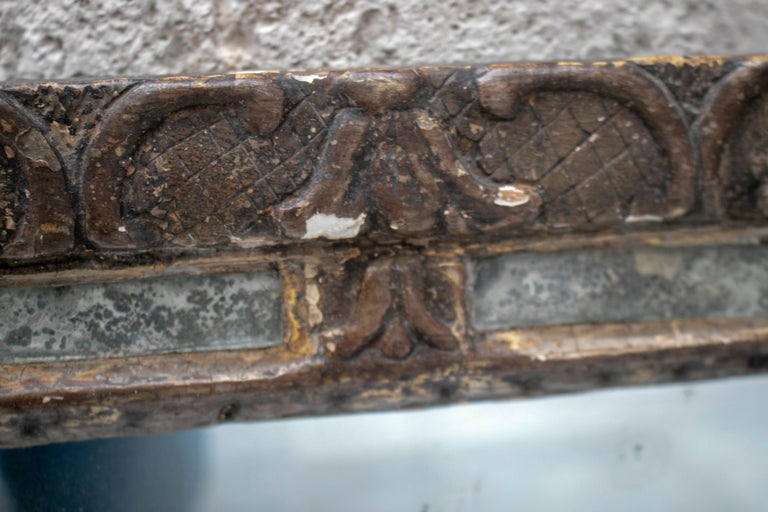 19th Century French Rocaille Decor Wood Mirror at 1stDibs