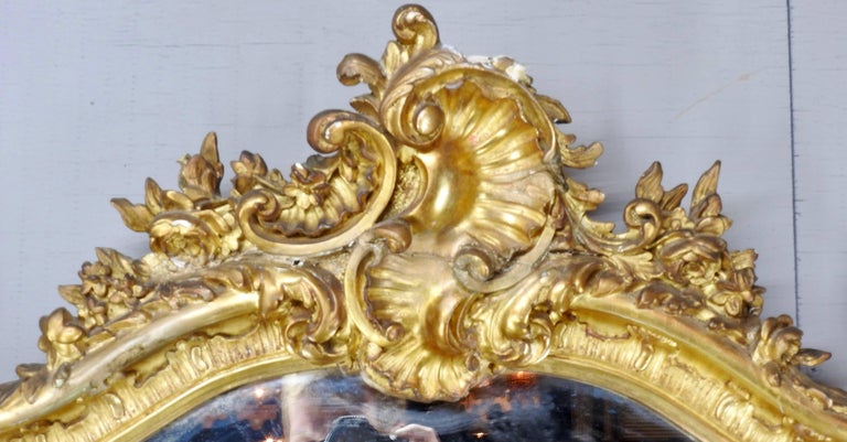19th Century French Rococo Mirror For Sale at 1stDibs