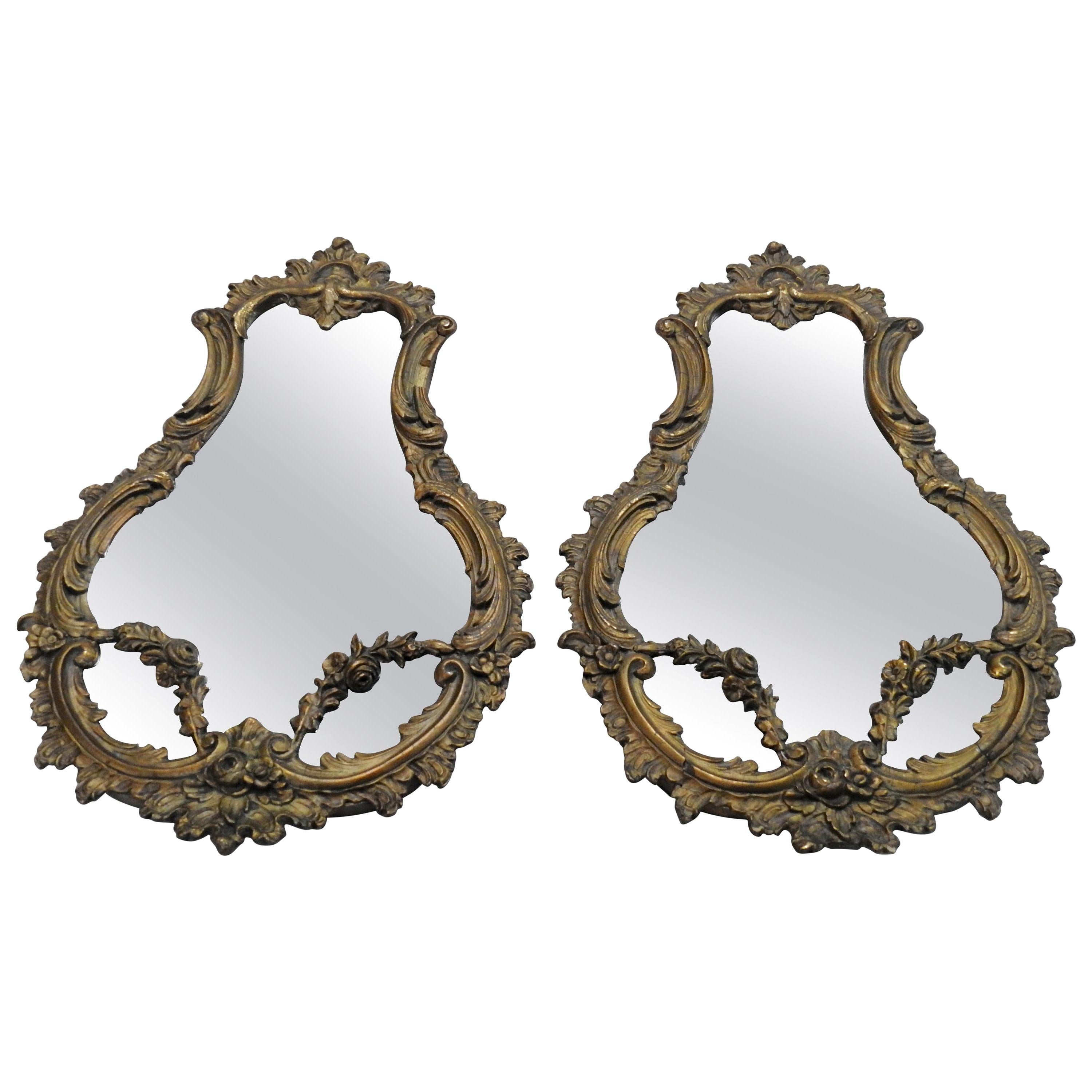 19th Century French Rococo Mirrors, Pair at 1stDibs