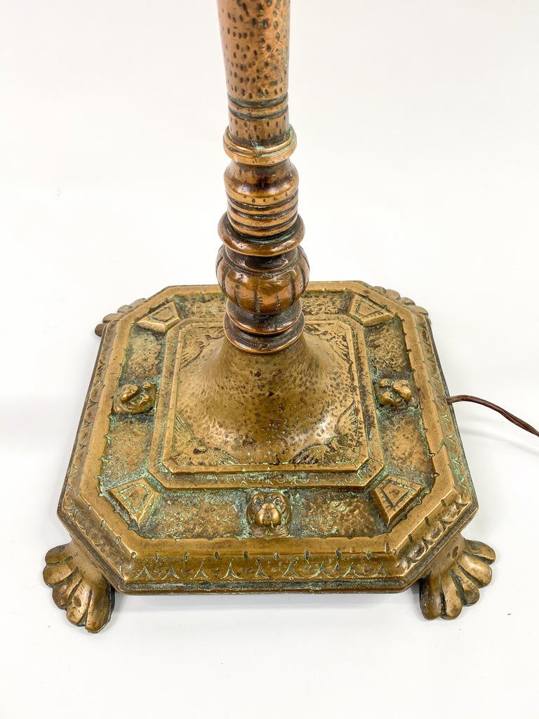 19th Century French Rococo Revival Style Bronze Patinated Dragons Floor ...