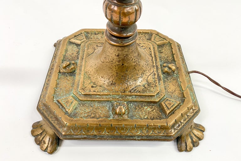 19th Century French Rococo Revival Style Bronze Patinated Dragons Floor ...