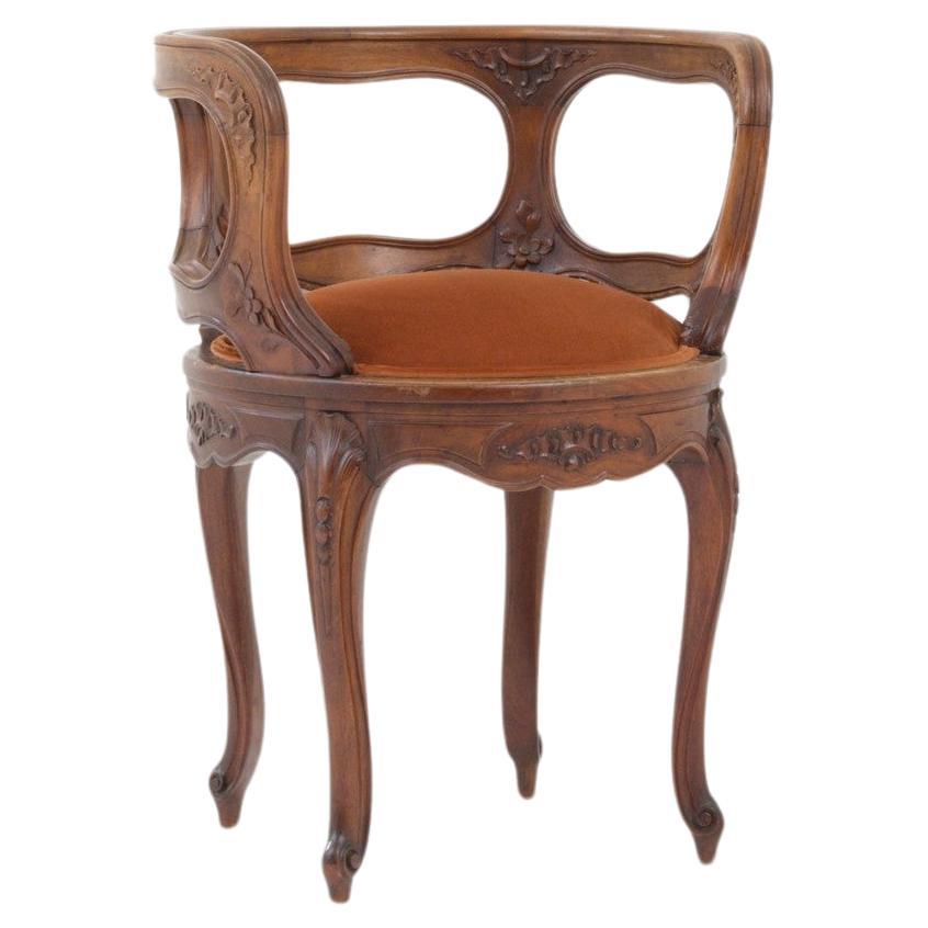 Silla Tapizada French Rococo Siglo XIX en venta en 1stDibs