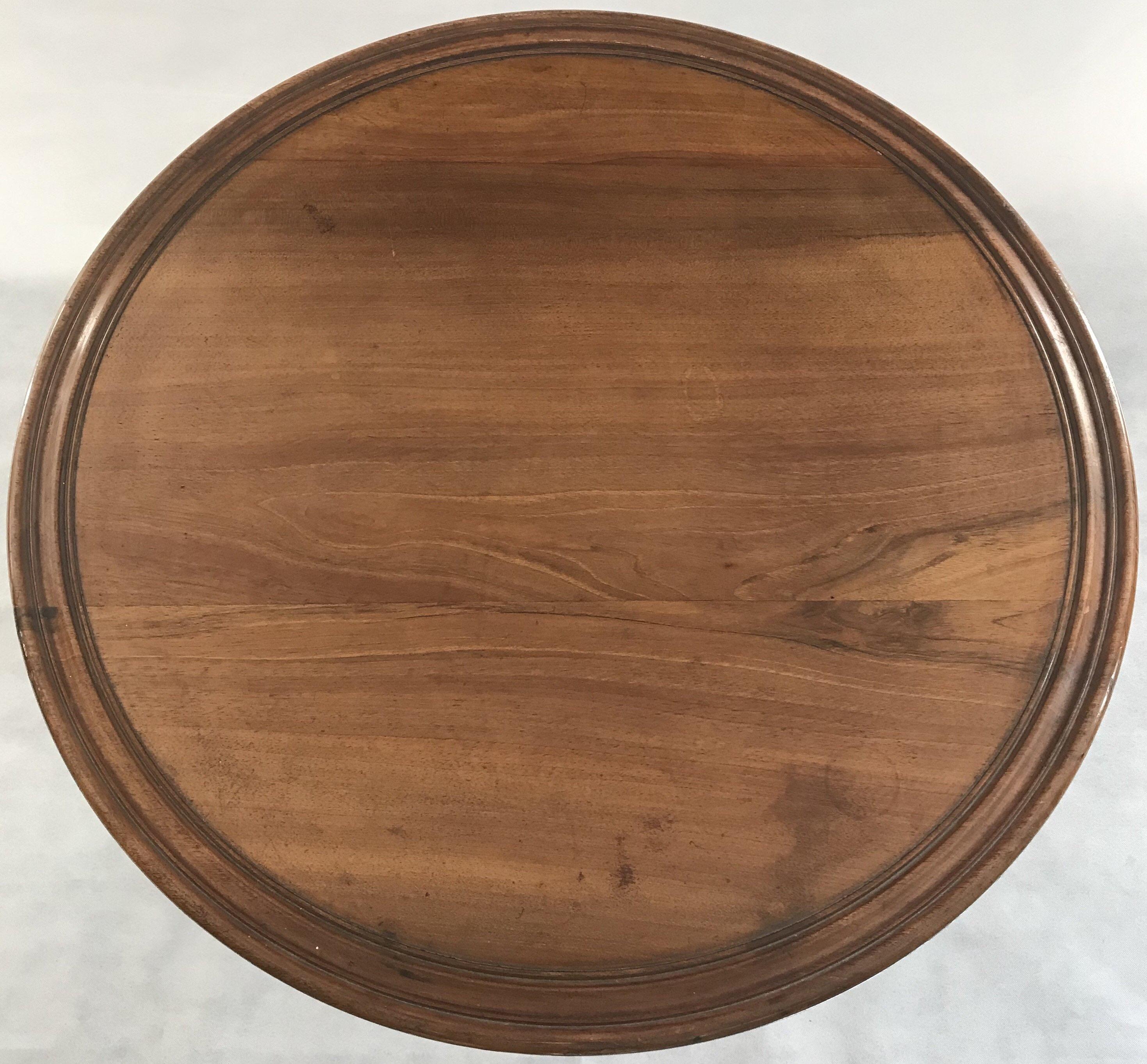 19th Century French Round Walnut Side Tilt Top Table at 1stDibs | pottery stool