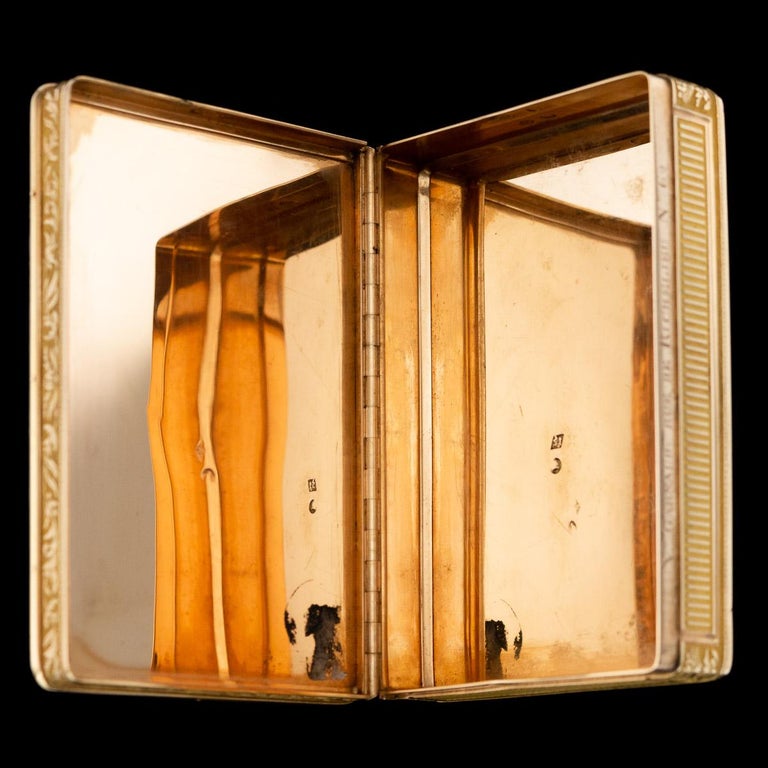 French Royal 18-Karat Gold and Enamel Snuff Box with Miniature, circa ...